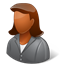Client_Female_Dark icon 256x256px (ico, png, icns) - free download ...