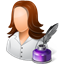 Writer_Female_Light icon 256x256px (ico, png, icns) - free download ...