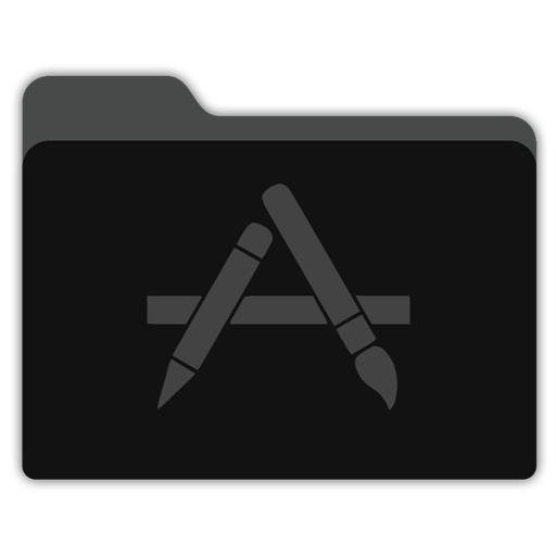 App-store-Black-Folder icon 1024x1024px (ico, png, icns) - free ...