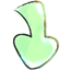 Down Cartoon icon 256x256px (ico, png, icns) - free download | Icons101.com